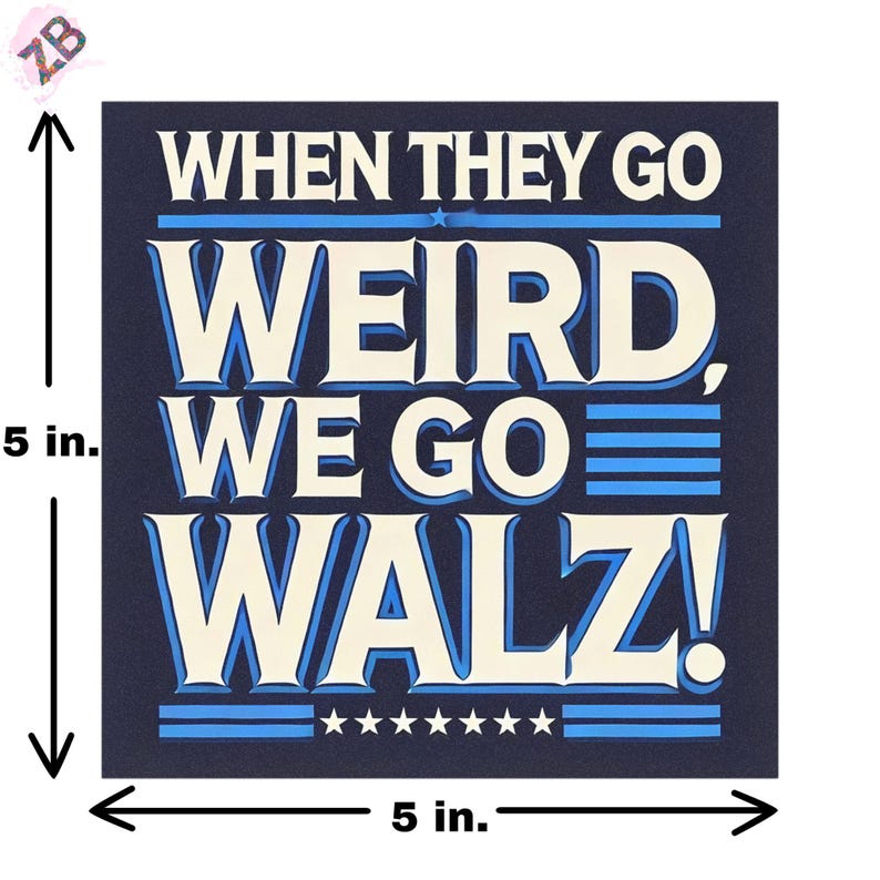 We Go Walz | Kamala Harris 2024 Magnetic Bumper Sticker | Car Magnet ...