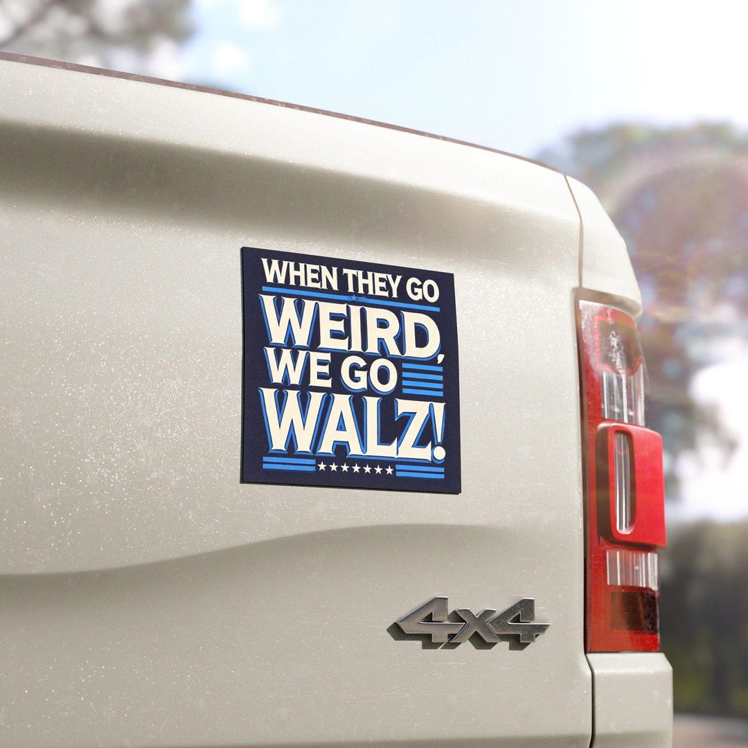 We Go Walz | Kamala Harris 2024 Magnetic Bumper Sticker | Car Magnet ...