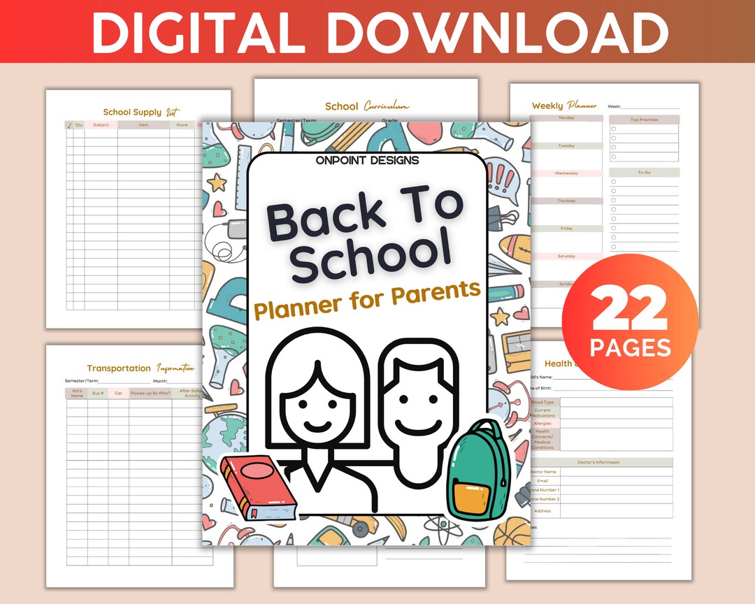 Homeschool Planner Printable: Back to School Academic Organizer ...