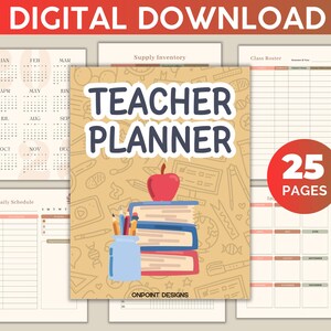2024-2025 Teacher Planner Printable: Academic School Binder (digital ...