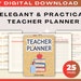 Teacher Planner Printable, Teacher Planner Book, School Planner for ...