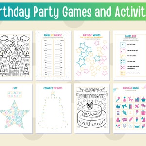 Kids Birthday Party Planner Printable: Checklist & Activities (digital ...