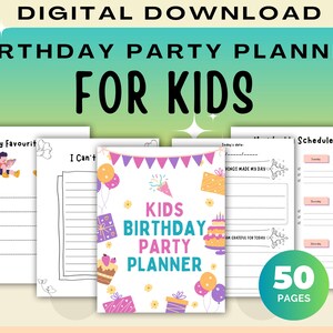 Kids Birthday Party Planner Printable Birthday Checklist Party Event to ...