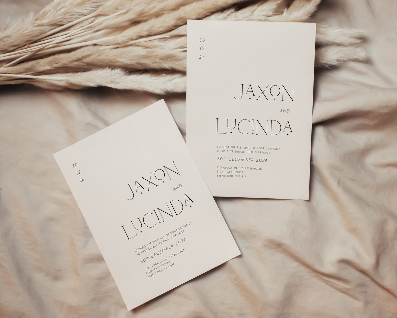 Contemporary Love Wedding Invitation Downloadable Digital Template ...