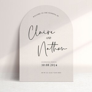 Stone Beige Wedding Welcome Sign Editable Instant Download Digital ...