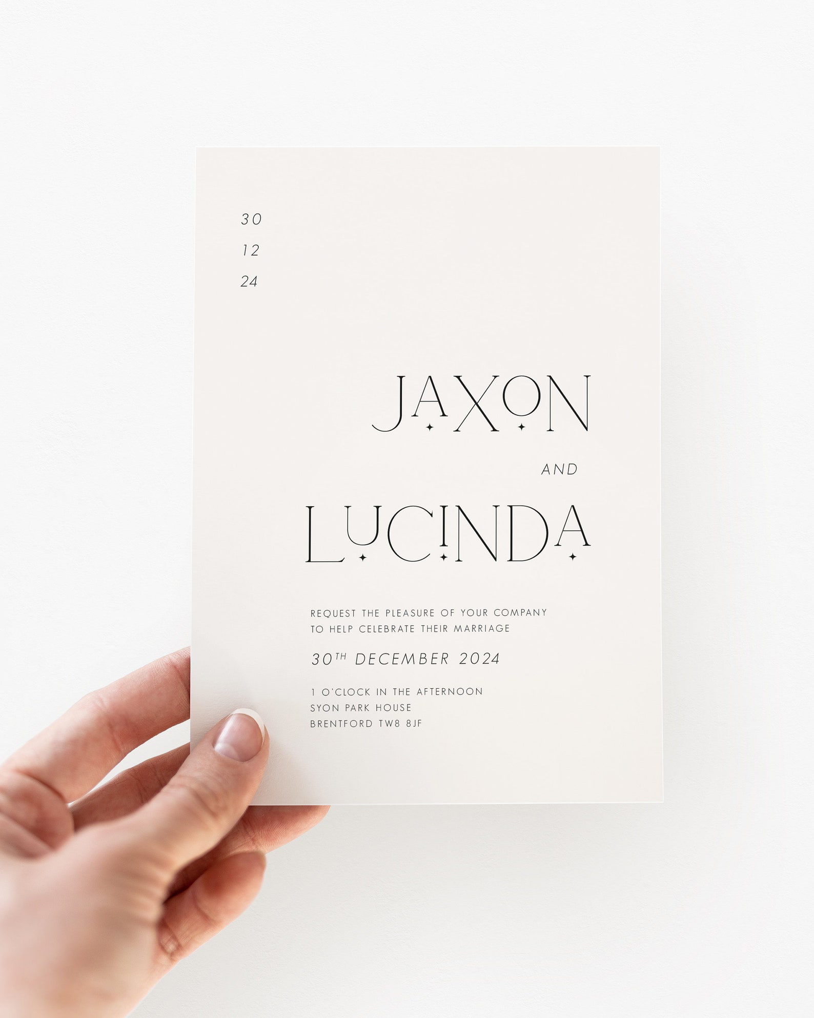 Contemporary Love Wedding Invitation Downloadable Digital Template ...