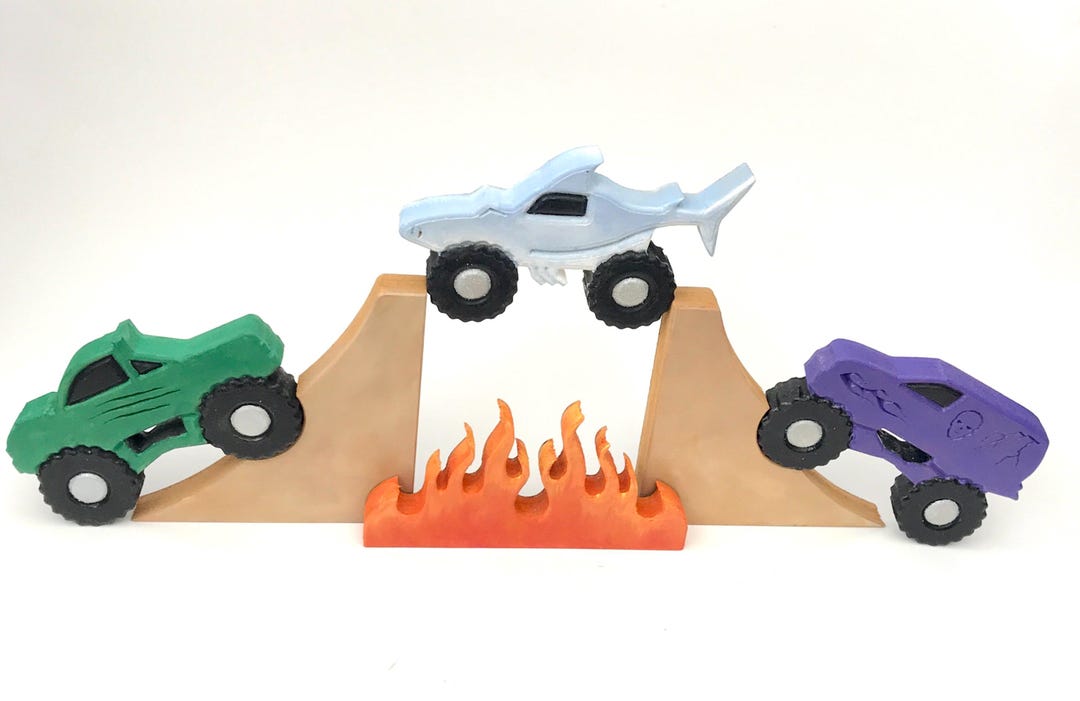 Monster Trucks, Ramps and Flame Activity Kit for Children’s School or ...