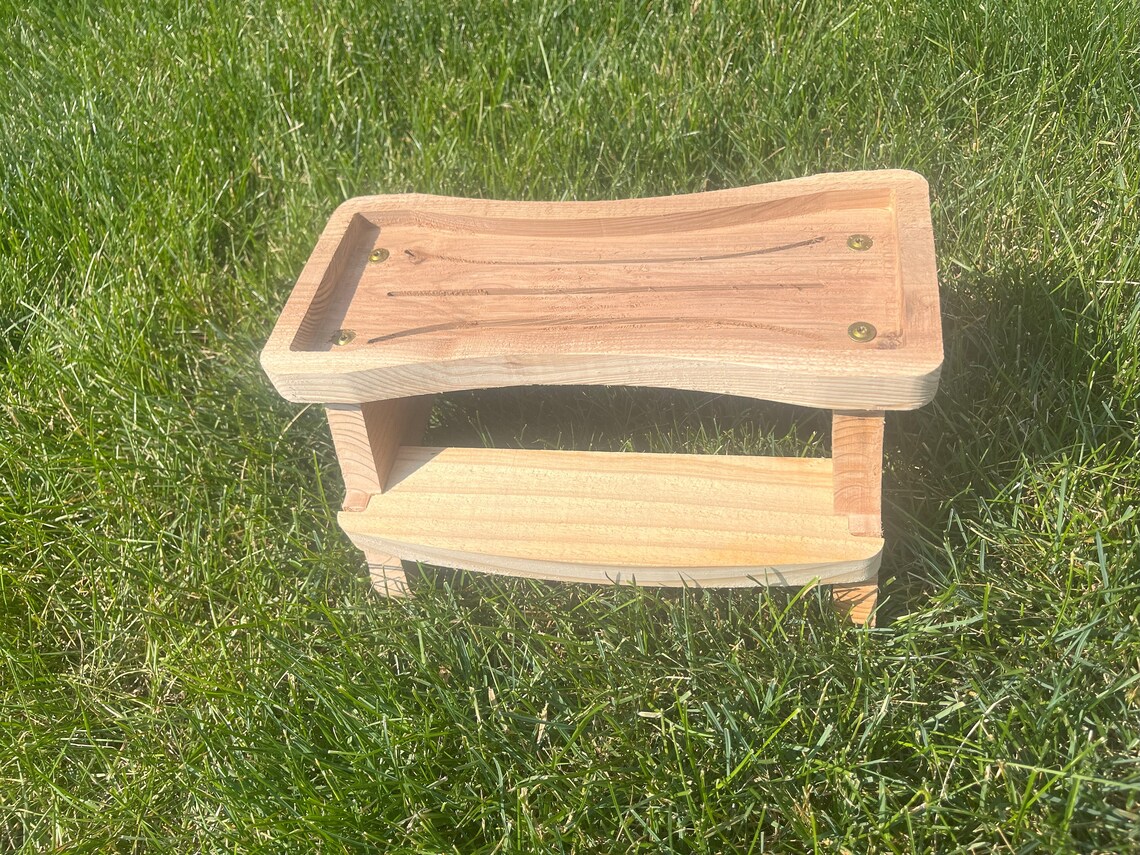 Handcrafted Cedar Picnic Table (mini) - Fully Assembled - Bird Ground ...