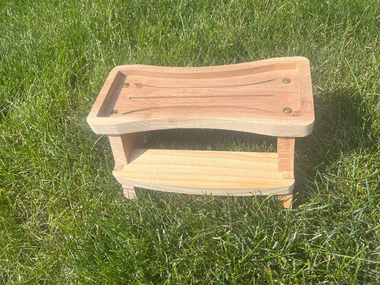 Handcrafted Cedar Picnic Table (mini) - Fully Assembled - Bird Ground ...