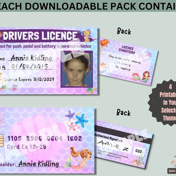 Kids Drivers License - Etsy