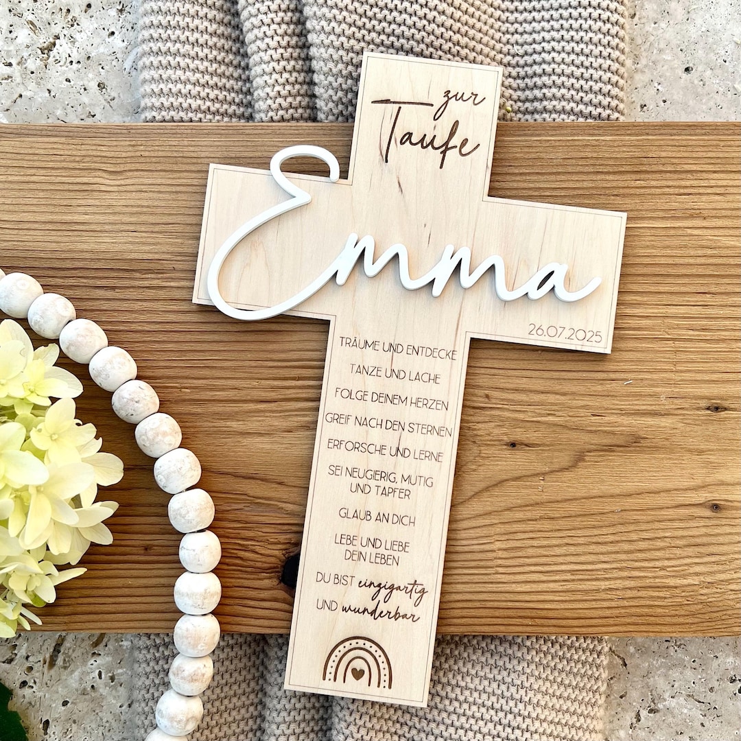 Baptismal Cross | Personalized | Wooden Baptismal Cross | Personalized ...