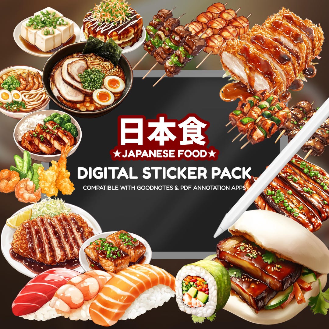 Cute Japanese Food Stickers | Kawaii Sushi, Ramen, Tempura, & More ...