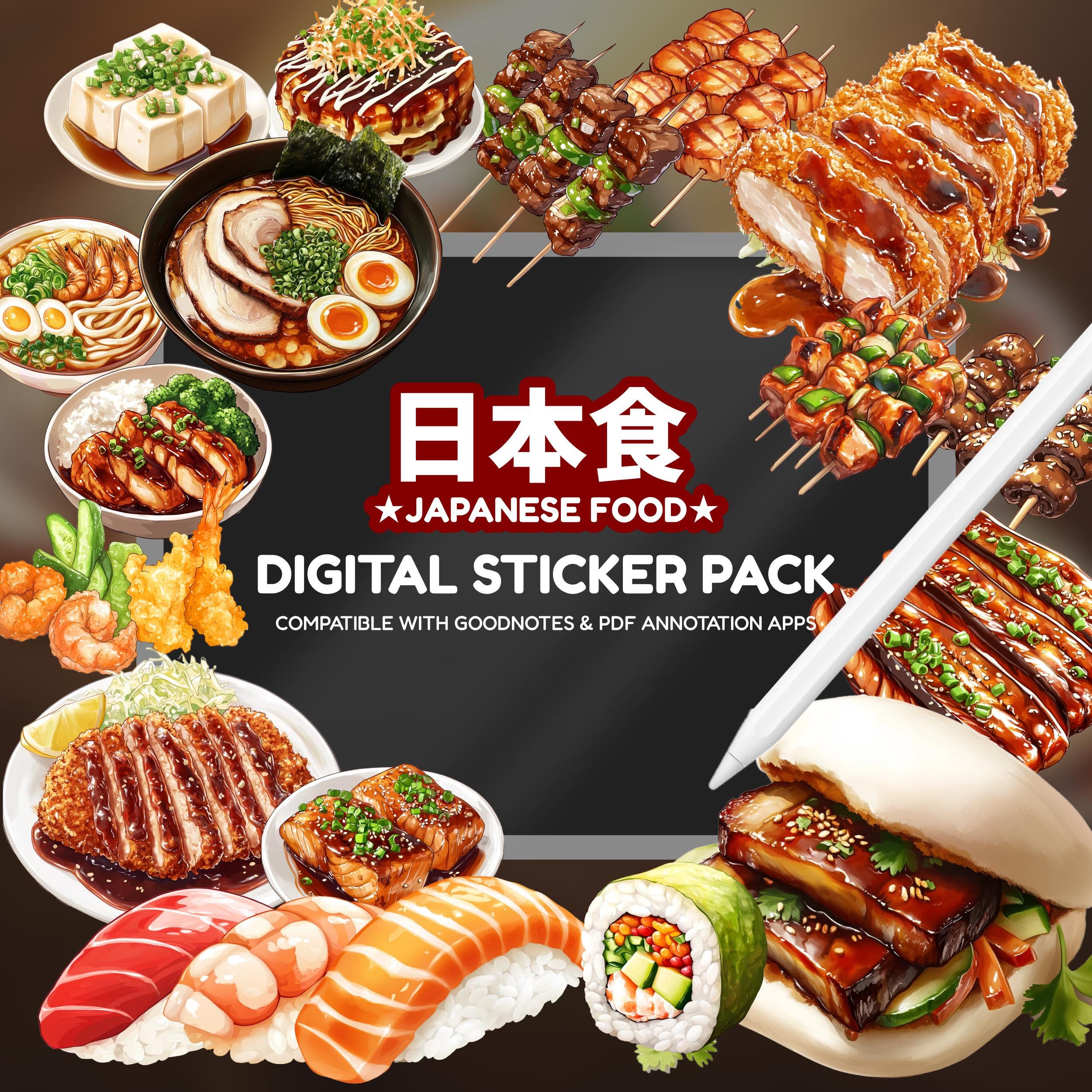 Cute Japanese Food Stickers | Kawaii Sushi, Ramen, Tempura, & More ...