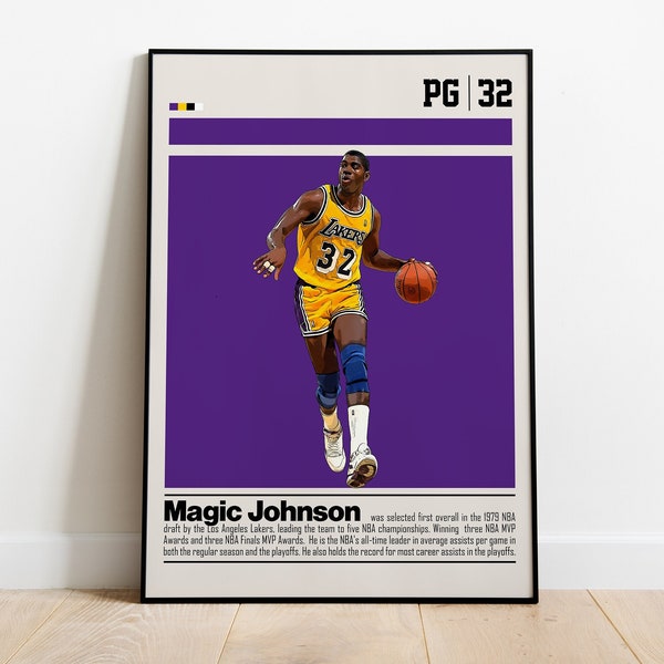 Magic Johnson Poster - Etsy