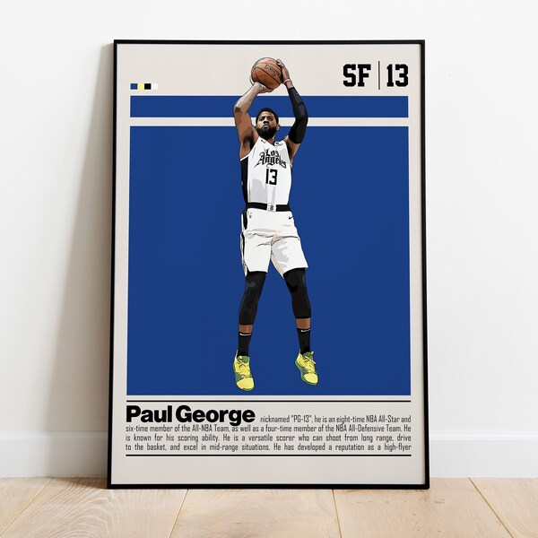 Paul George Poster - Etsy