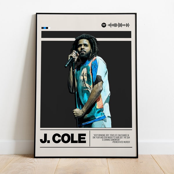 J Cole Fan Wall Art - Etsy