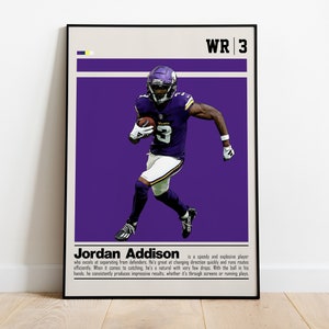 Digital Poster of Jordan Addison Poster for Sports Fan Wall Art for ...
