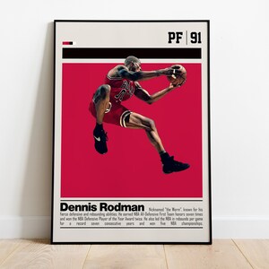 Dennis Rodman Digital Poster for Sports Fan Wall Art for Basketball ...