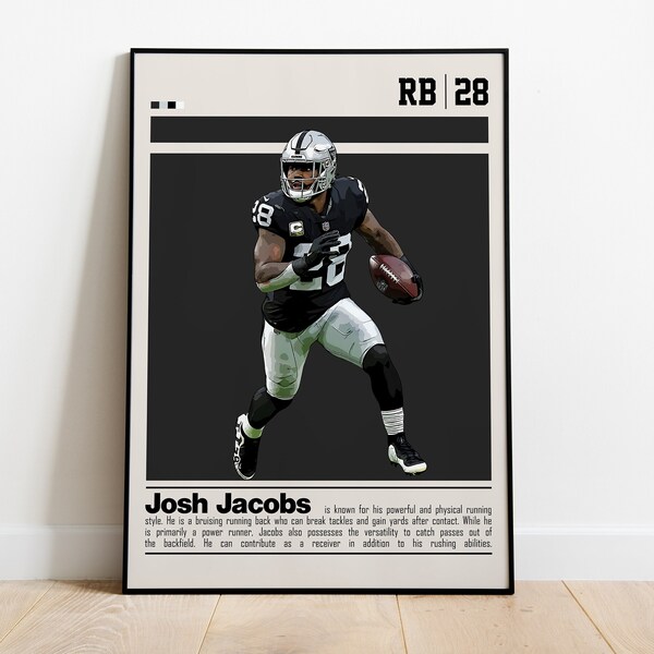 Josh Jacobs Poster - Etsy