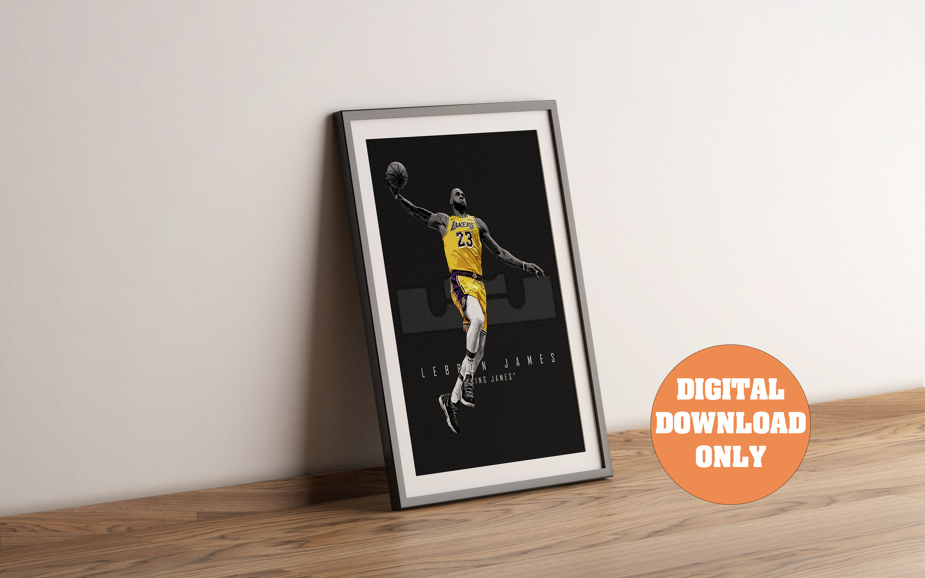 Minimalist Lebron James Basketball Poster Digital Download Printable ...