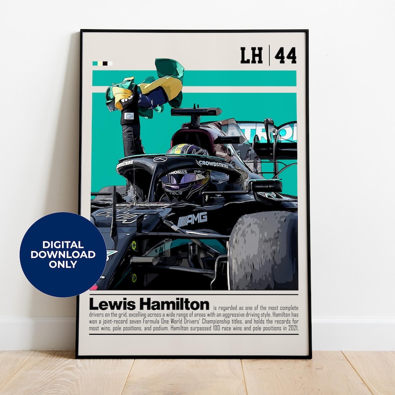 Formula 1 Lewis Hamilton Poster - Etsy
