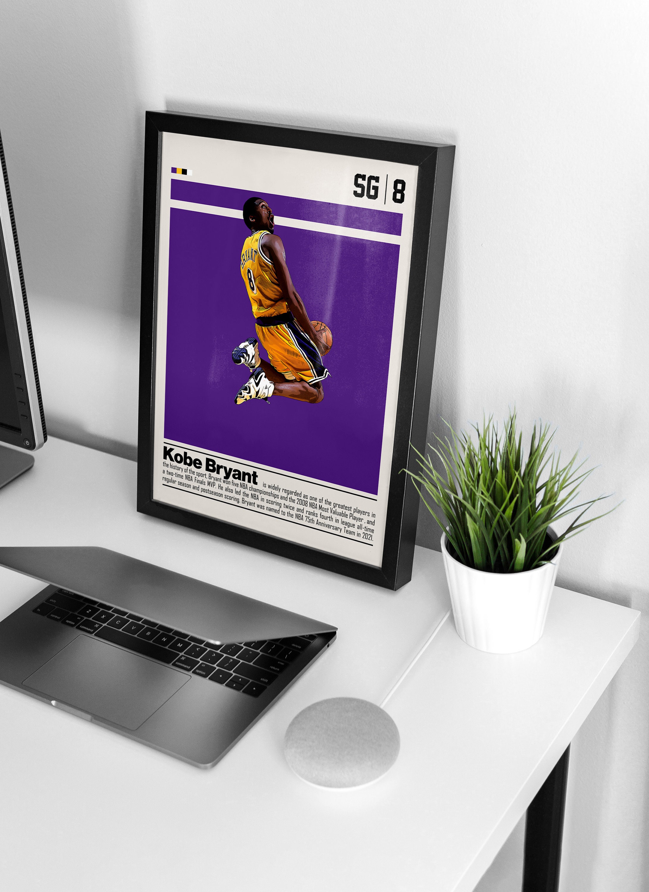 Kobe Bryant Digital Poster for Sports Fan Wall Art for Basketball Fans ...