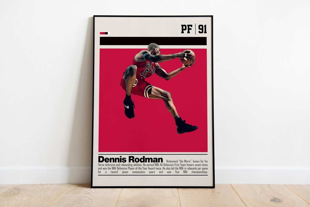 Dennis Rodman Digital Poster for Sports Fan Wall Art for Basketball ...