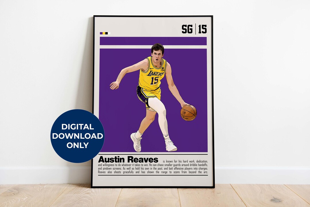 Austin Reaves Digital Poster for Sports Fan Wall Art for Basketball ...