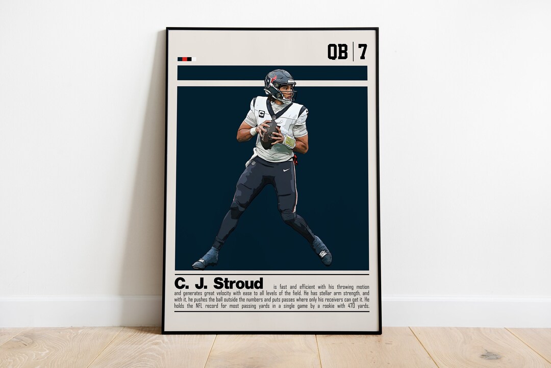 Digital Poster of CJ Stroud Poster for Sports Fan Wall Art for Football ...