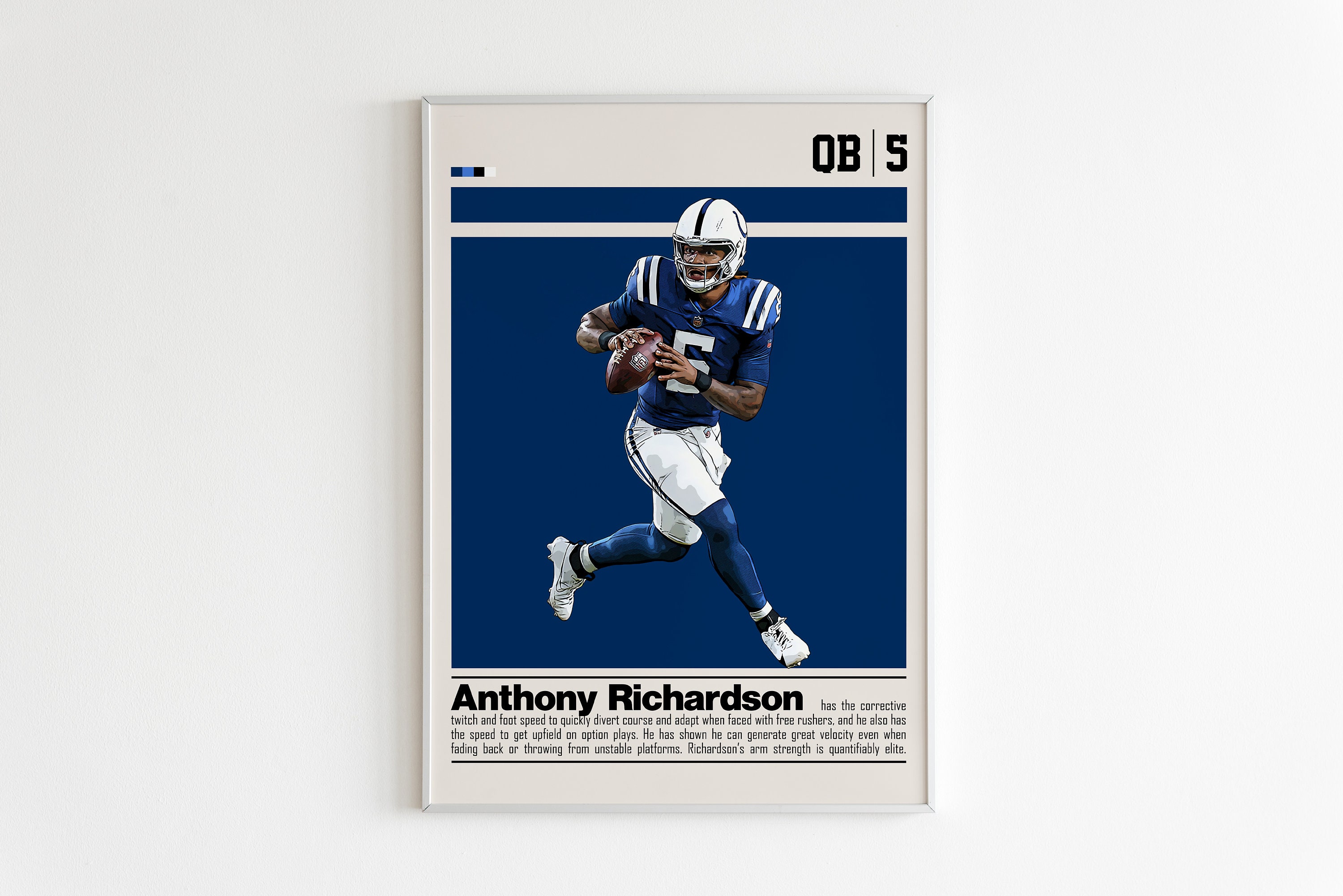 Anthony Richardson Digital Poster for Sports Fan Wall Art for Football ...