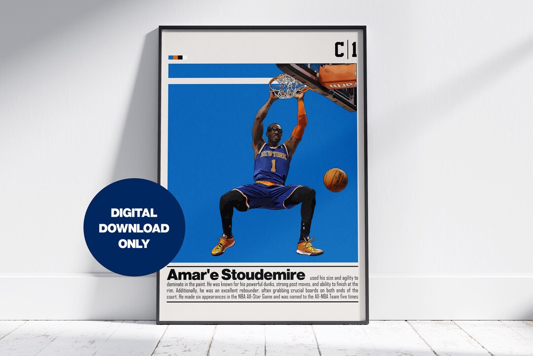 Amar'e Stoudemire Digital Poster for Sports Fan Wall Art for Basketball ...