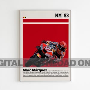 Marc Marquez Poster Digital Download | Printable Wall Art for Motogp ...