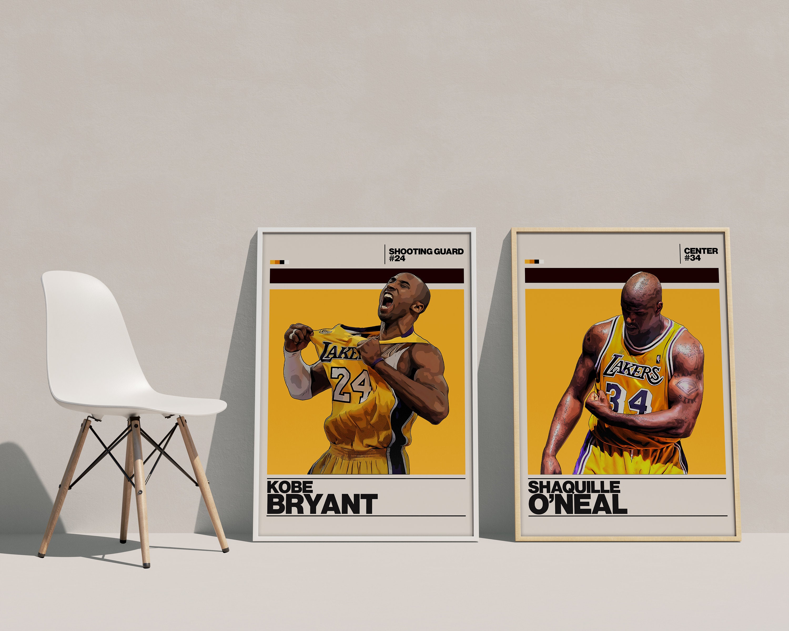 Kobe and Shaq Digital Poster for Sports Fan Wall Art for Basketball ...