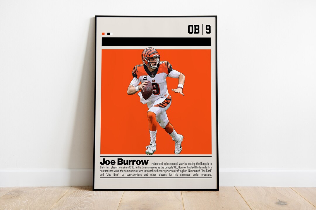 Joe Burrow Poster Digital Download Printable Wall Art for Football Fans ...