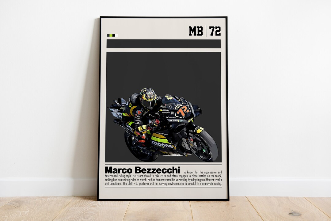 Marco Bezzecchi Digital Poster for Sports Fan Wall Art for Motogp Fans ...
