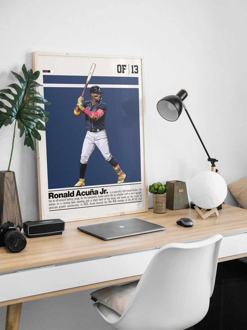 Ronald Acuña Poster Digital Download | Printable Wall Art for Baseball ...
