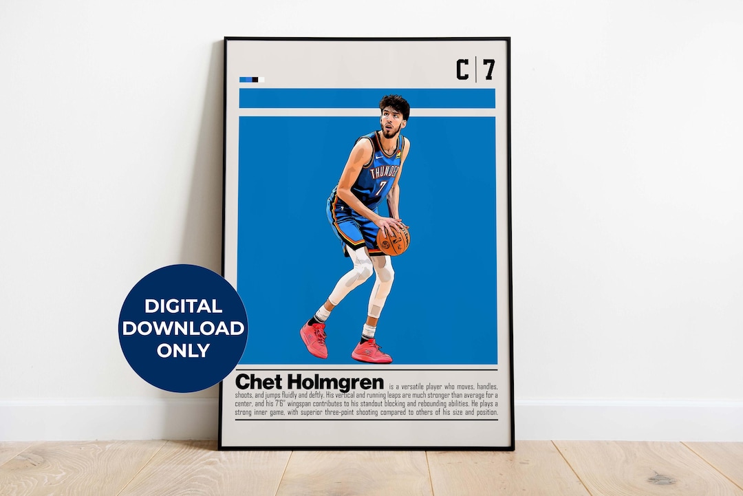 Chet Holmgren Digital Poster for Sports Fan Wall Art for Basketball ...