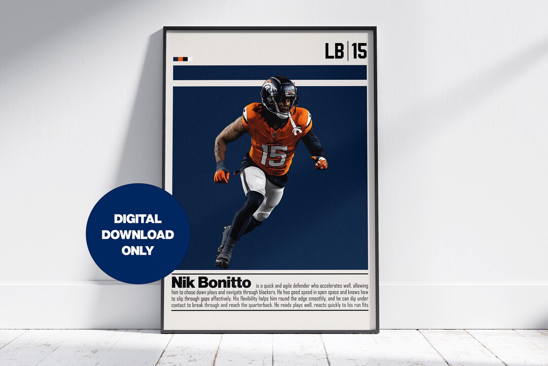 Nik Bonitto Digital Poster for Sports Fan Wall Art for Football Fans ...