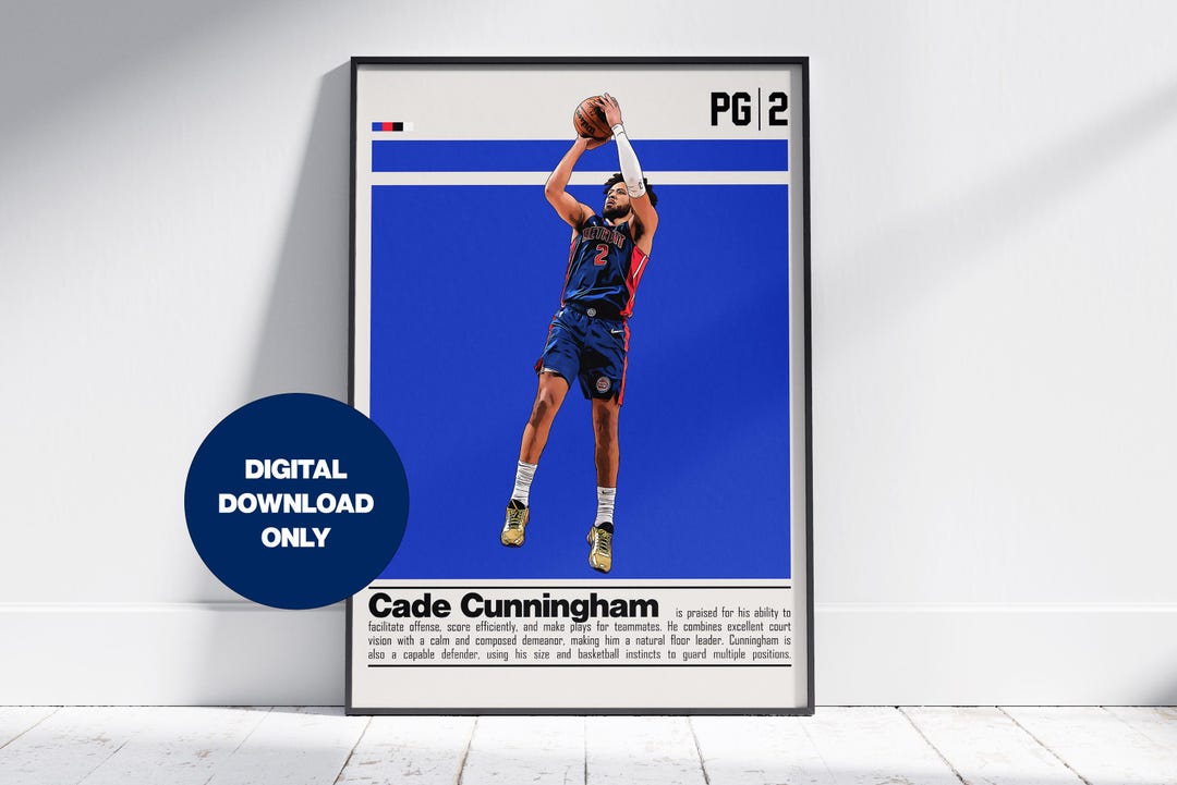 Cade Cunningham Digital Poster for Sports Fan Wall Art for Basketball ...