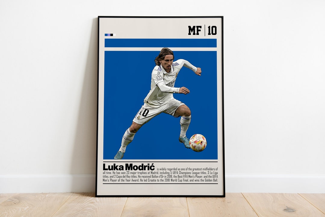 Luka Modric Digital Poster for Sports Fan Wall Art for Soccer Fans ...