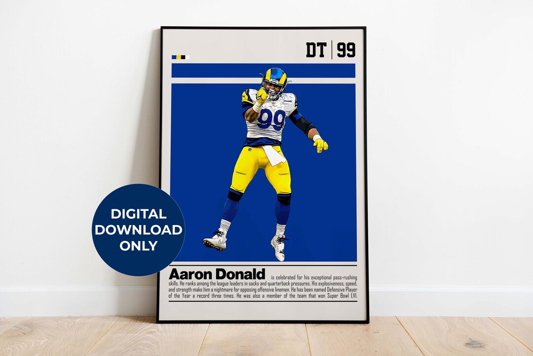Aaron Donald Digital Poster for Sports Fan Wall Art for Football Fans ...