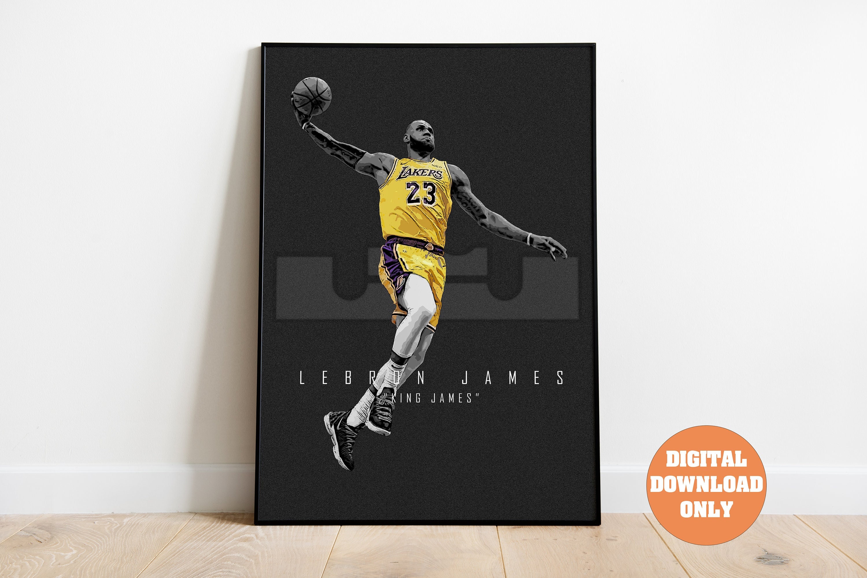 Minimalist Lebron James Basketball Poster Digital Download Printable ...