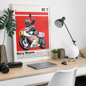 Barry Sheene Digital Poster for Sports Fan Wall Art for Motogp Fans ...