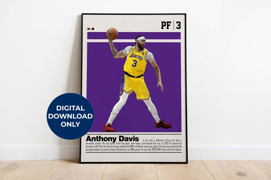 Anthony Davis Digital Poster for Sports Fan Wall Art for Basketball ...