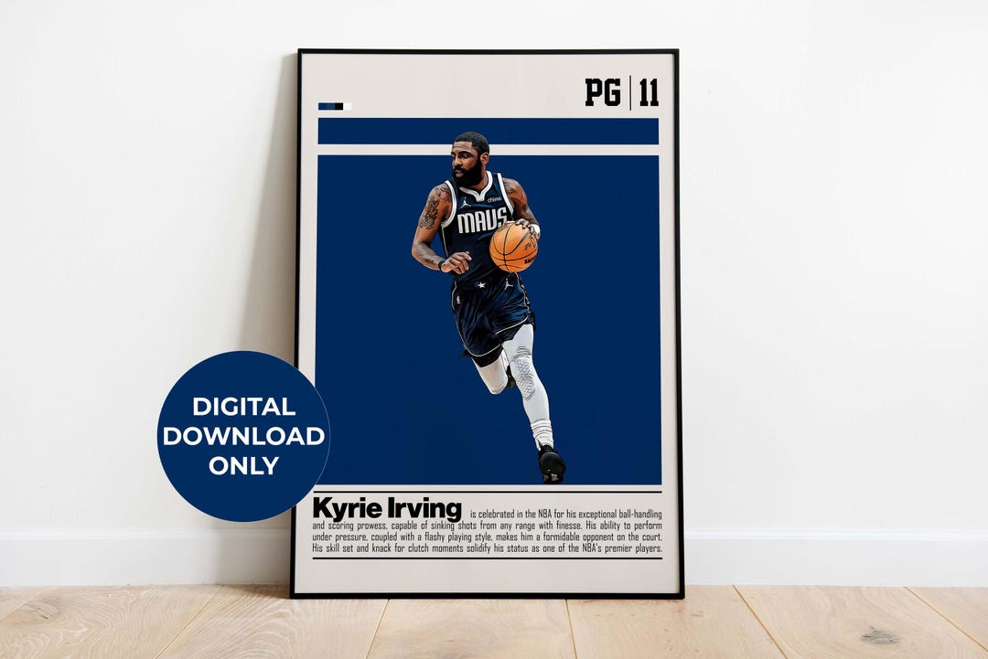 Kyrie Irving Digital Poster for Sports Fan Wall Art for Basketball Fans ...