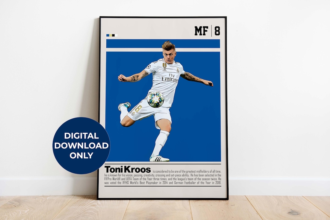 Toni Kroos Digital Poster for Sports Fan Wall Art for Soccer Fans ...