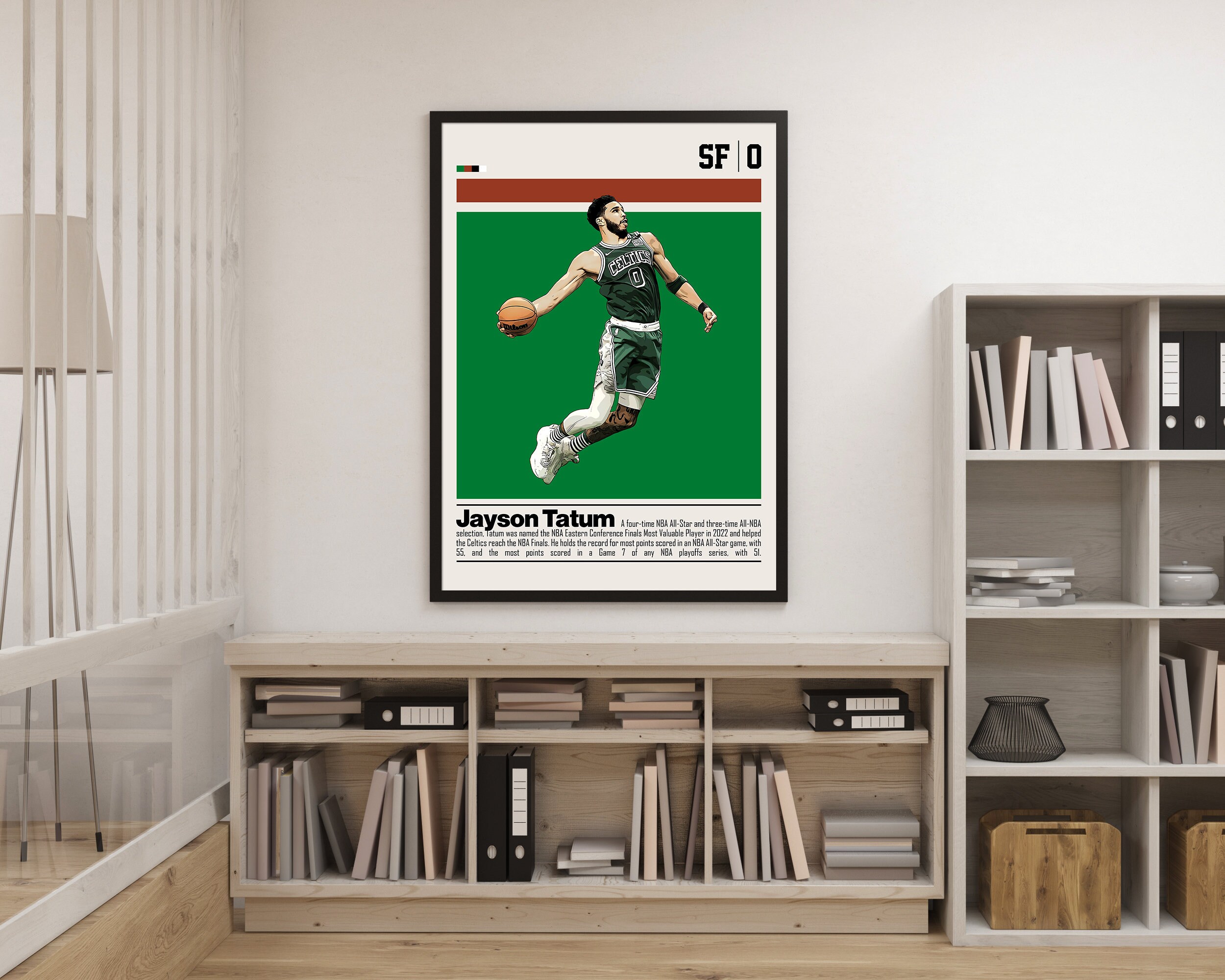 Jayson Tatum Poster Digital Download Printable Wall Art for Basketball ...