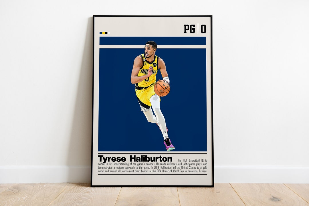 Tyrese Haliburton Digital Poster for Sports Fan Wall Art for Basketball ...