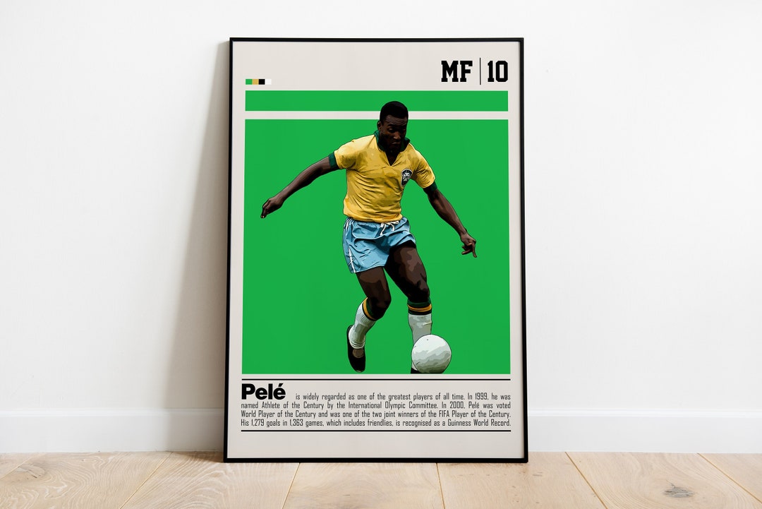 Digital Poster of Pele Poster for Sports Fan Wall Art for - Etsy
