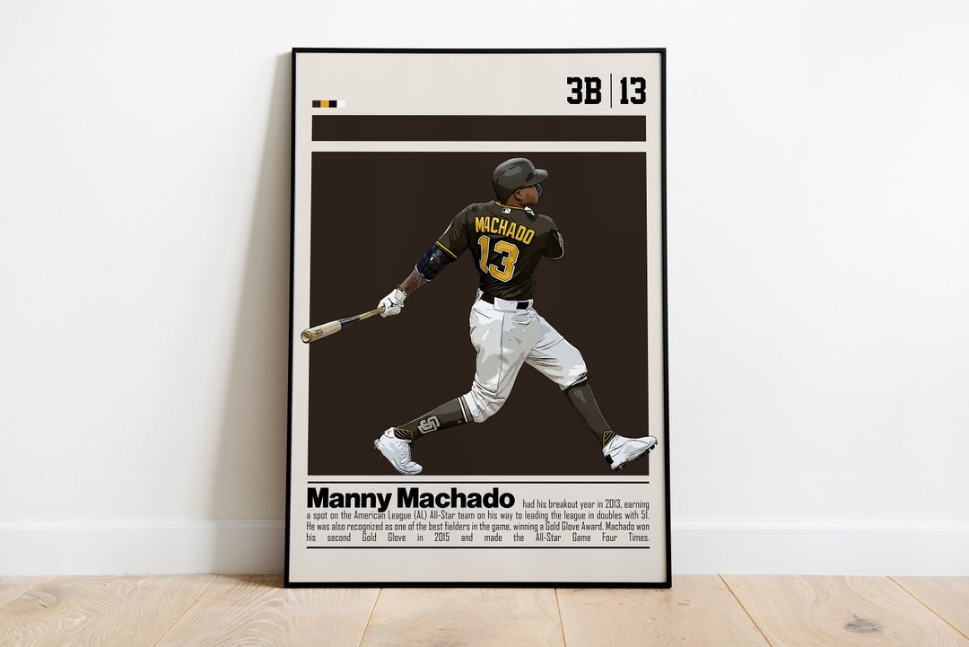 Manny Machado Digital Poster for Sports Fan Wall Art for Baseball Fans ...